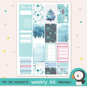 Printable Happy Planner Stickers "cozy Winter", PDF, JPG, Silhouette ...