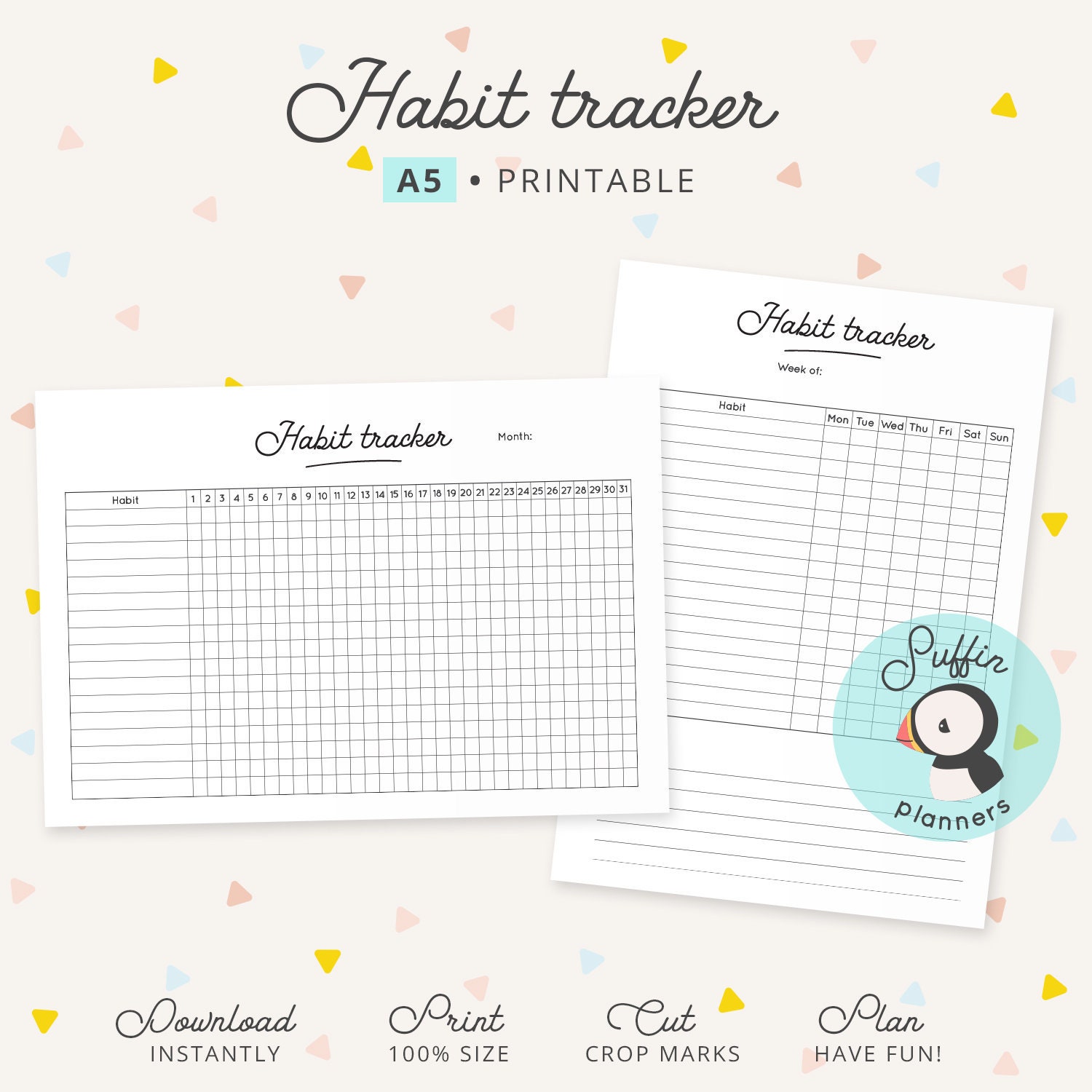 A5 Habit Tracker A5 Ring Habit Tracker Printable Habit - Etsy