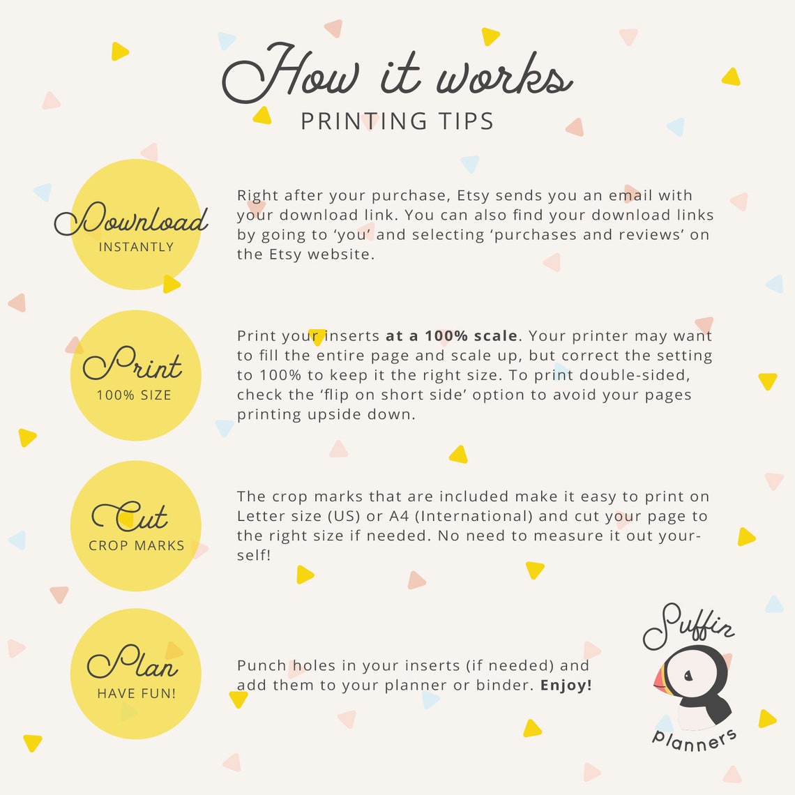 Vertical Weekly Planner Printable Week on Two Pages Happy - Etsy