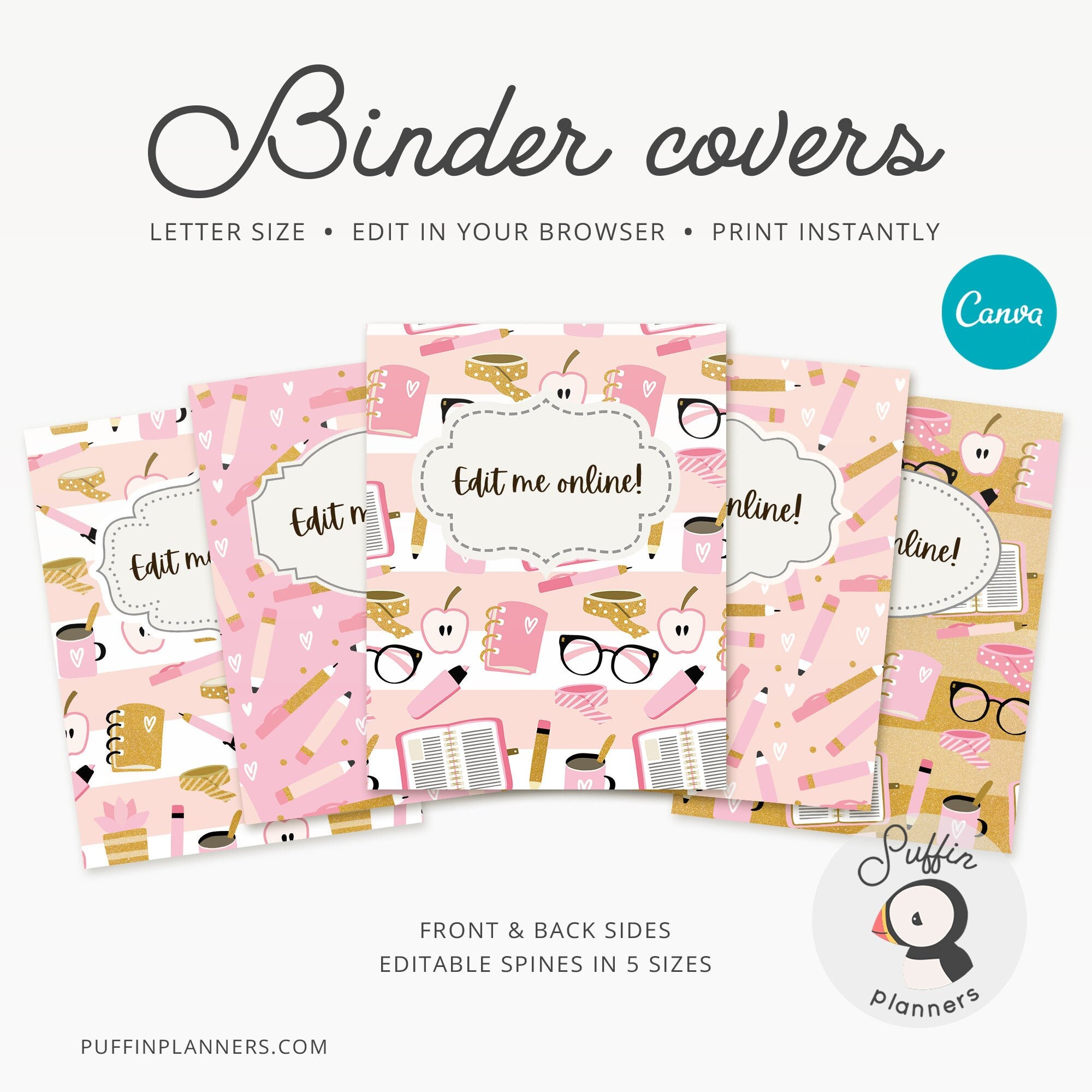 Cute Binder Cover Inserts