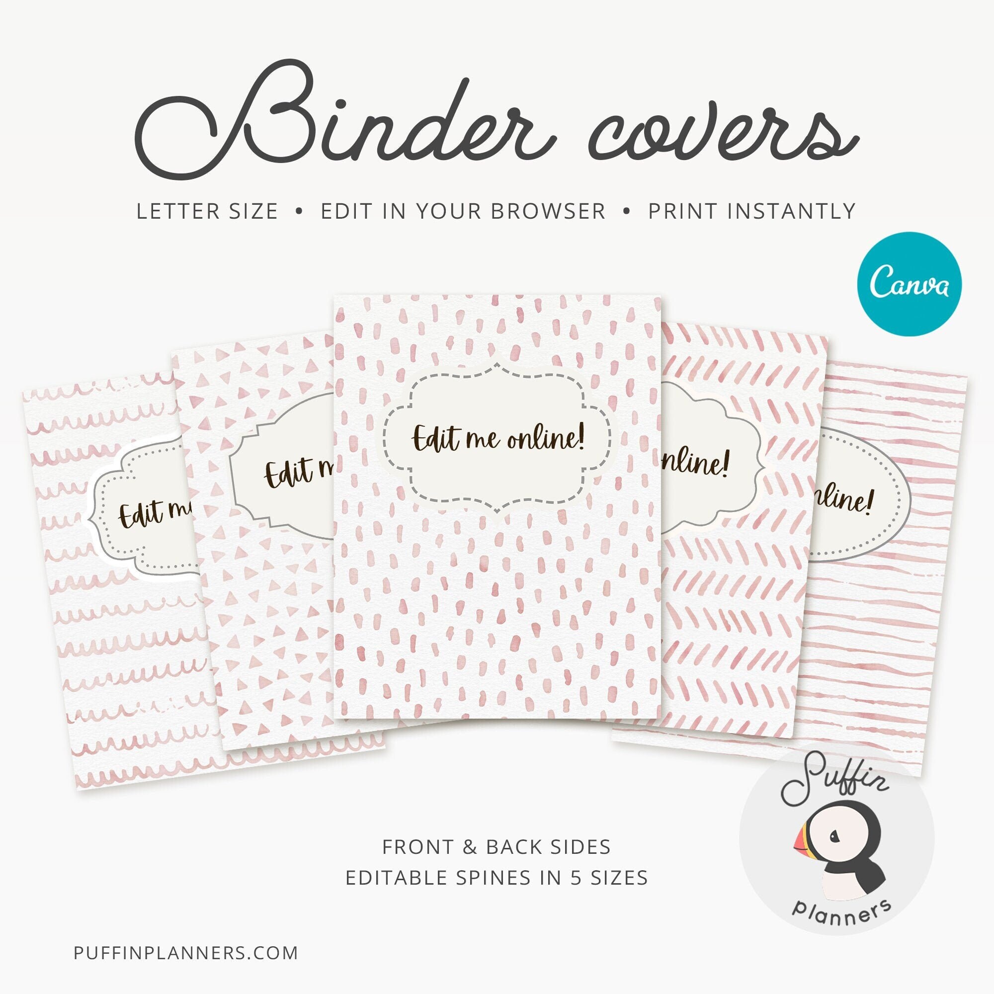 Free Printable Customizable Binder Covers