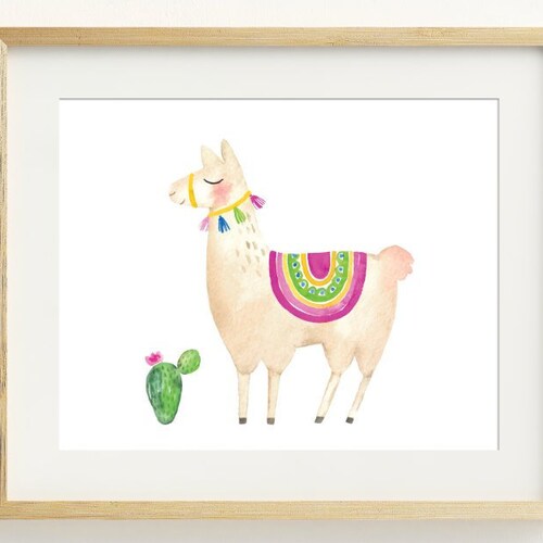 Llama Print Animal Wall Art Llama Printable Art Llama and - Etsy