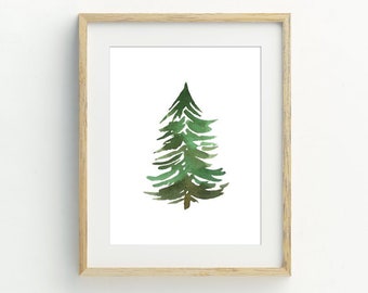 Tree Print, Minimalist Tree Wall Decor, Woodland Wall Art, Tree ...