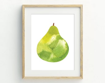 Pear Types Poster Printable Watercolor Art Digital - Etsy