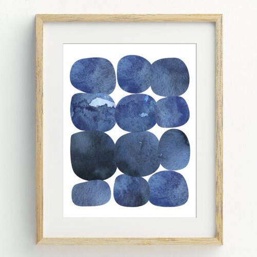 Blue Wall Decor Abstract Print Abstract Printable Art Navy - Etsy