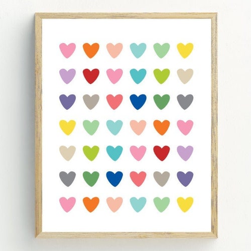 Rainbow Print Nursery Wall Art Rainbow Printable Art - Etsy