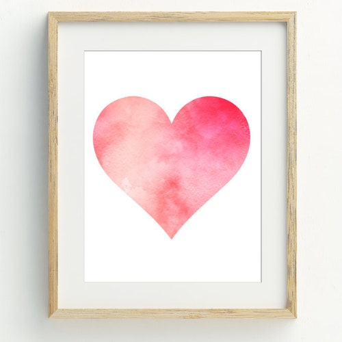 Heart Print Valentines Day Printable Heart Wall Art Hearts - Etsy