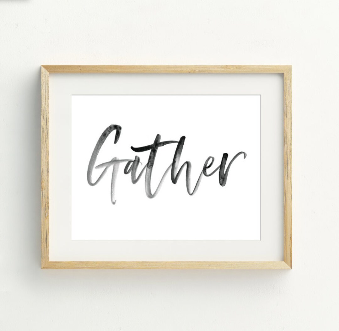 Gather Printable Wall Art, Instant Download Printable Art, Thanksgiving ...