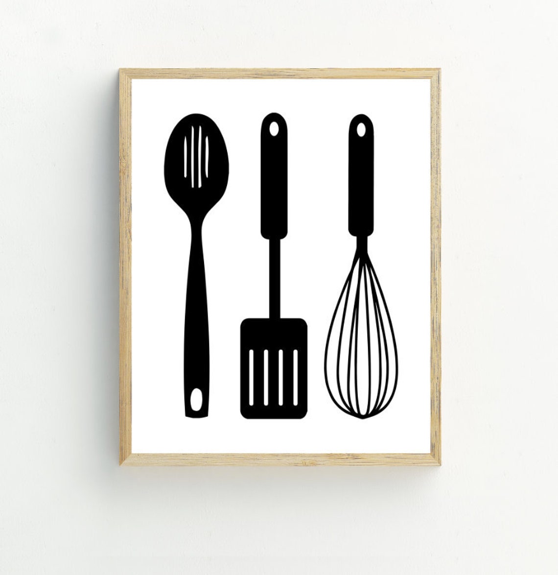 Utensils Print, Kitchen Wall Art, Kitchen Printable Digital Download ...