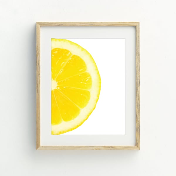 Lemon Slice Wall Art - Etsy