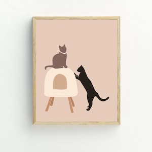 Cat Print, Cat Wall Art, Cat Printable Digital Download, Cat Poster ...