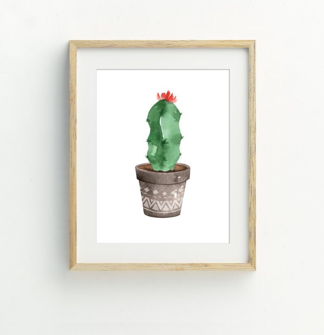 Cactus Print, Printable Cactus Art, Botanical Print, Cactus Poster ...