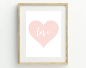 Pink Heart Print Trendy/retro Heartdownload Instantly and - Etsy