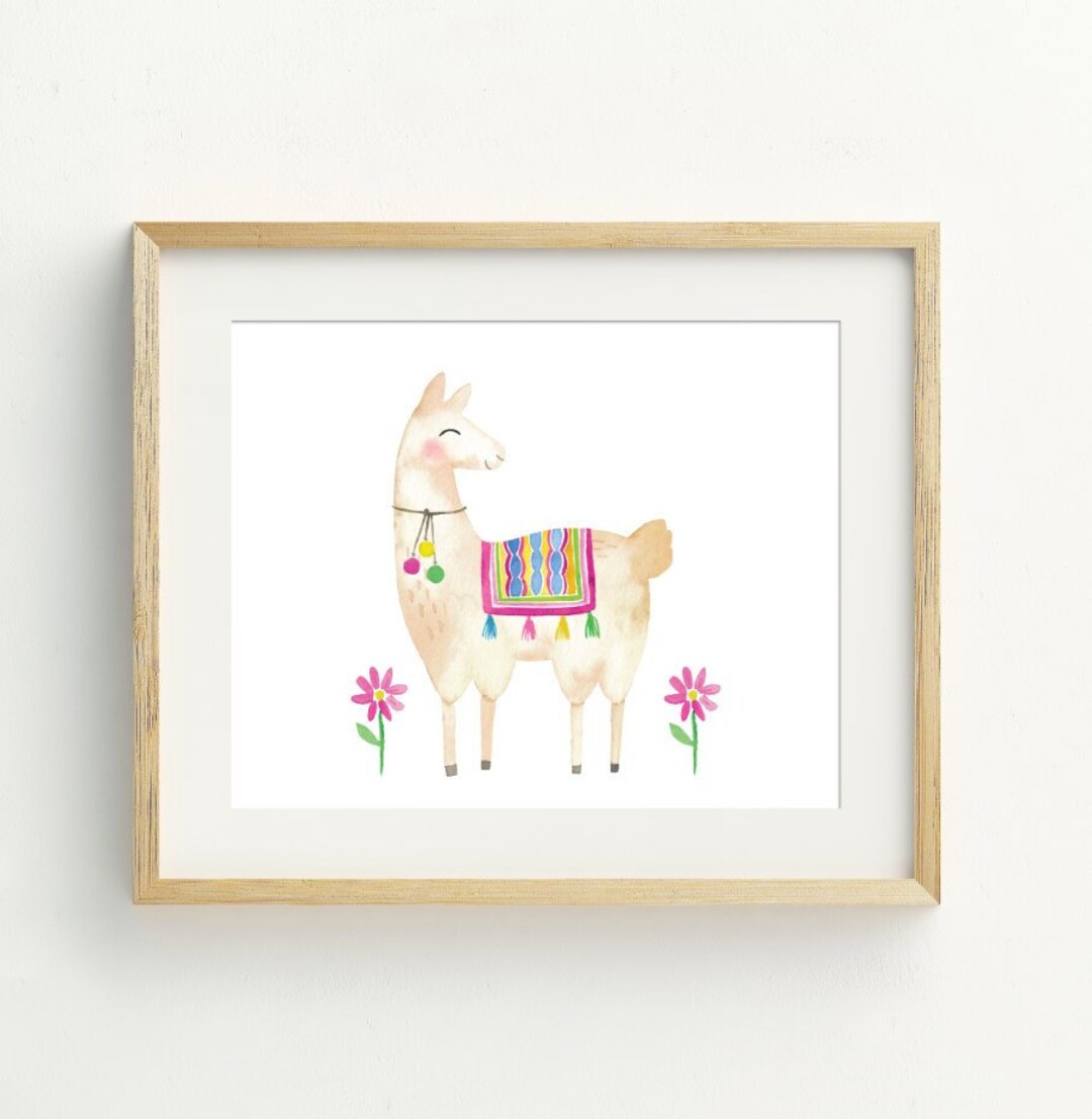 Llama Print, Animal Wall Art, Llama Printable Art, Funny Llama Print ...