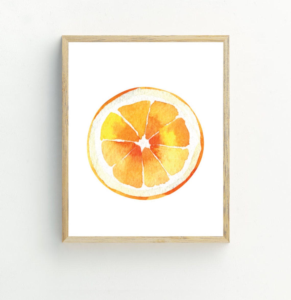 Orange Slice Print Fruit Wall Decor Orange Watercolor - Etsy