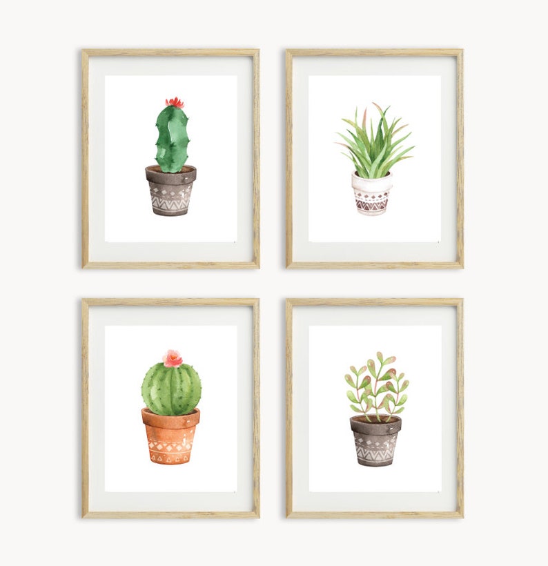 Cactus Print, Printable Cactus Art, Botanical Print, Cactus Poster ...