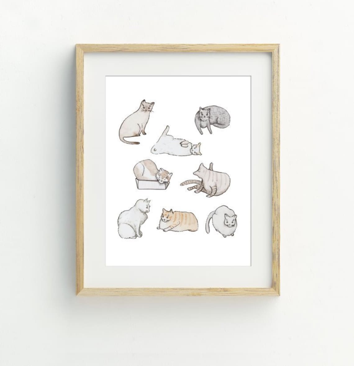 Cats Print Cat Wall Art Cat Printable Digital Download Cat - Etsy