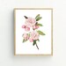 Rose Print, Pink Rose Wall Art, Flower Wall Decor, Vintage Floral Print ...