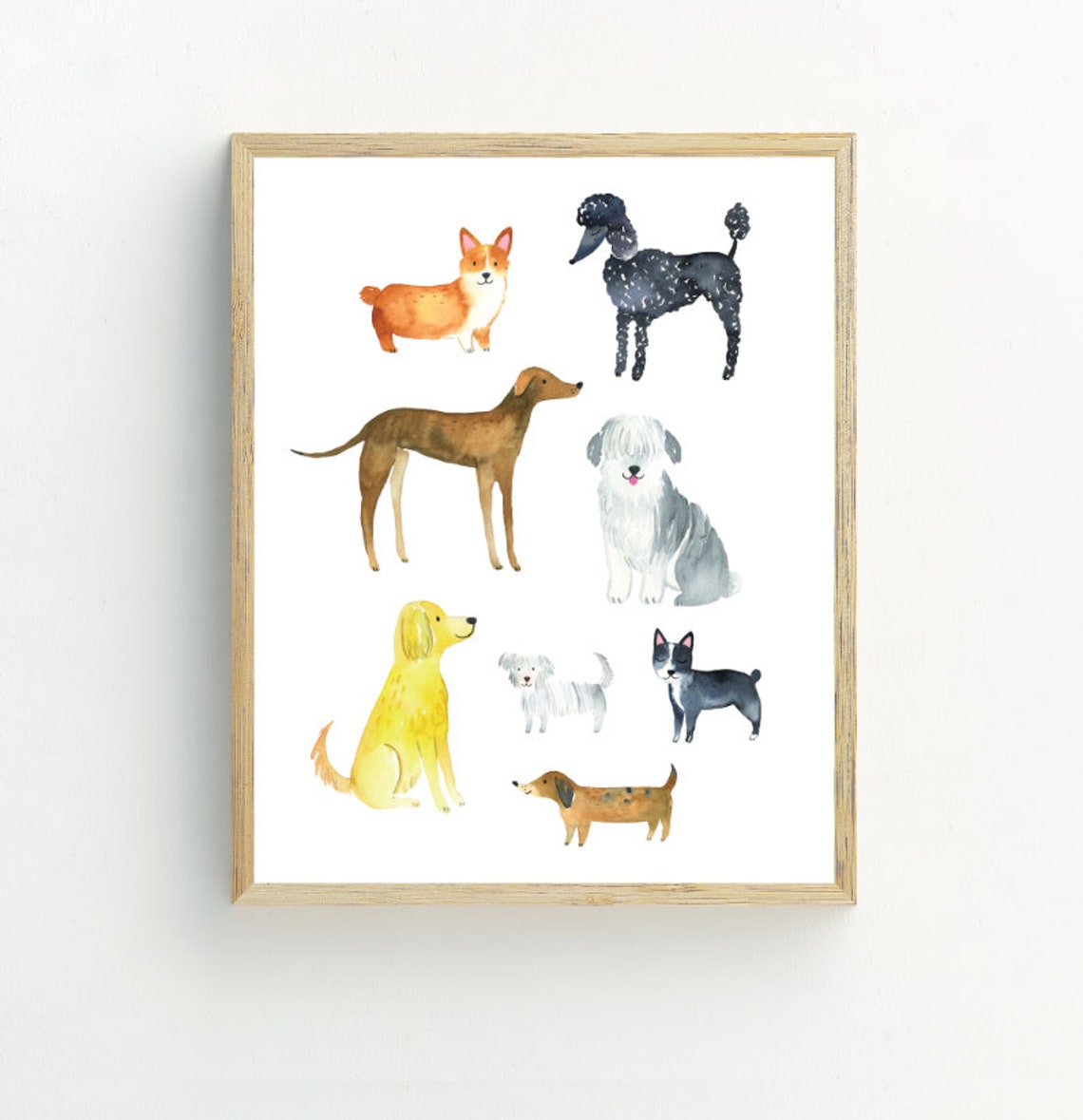 Dogs Print, Dog Wall Art, Dog Printable Digital Download, Dog Poster ...