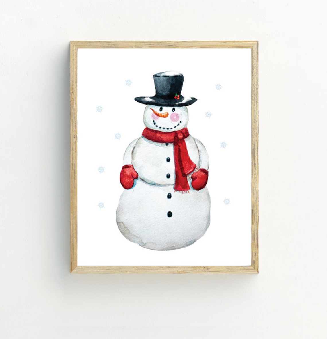 Snowman Print, Christmas Printable, Snowman Printable, Christmas Wall ...