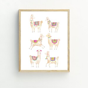 Llama Print, Animal Wall Art, Llama Printable Art, Cute Llama Print ...