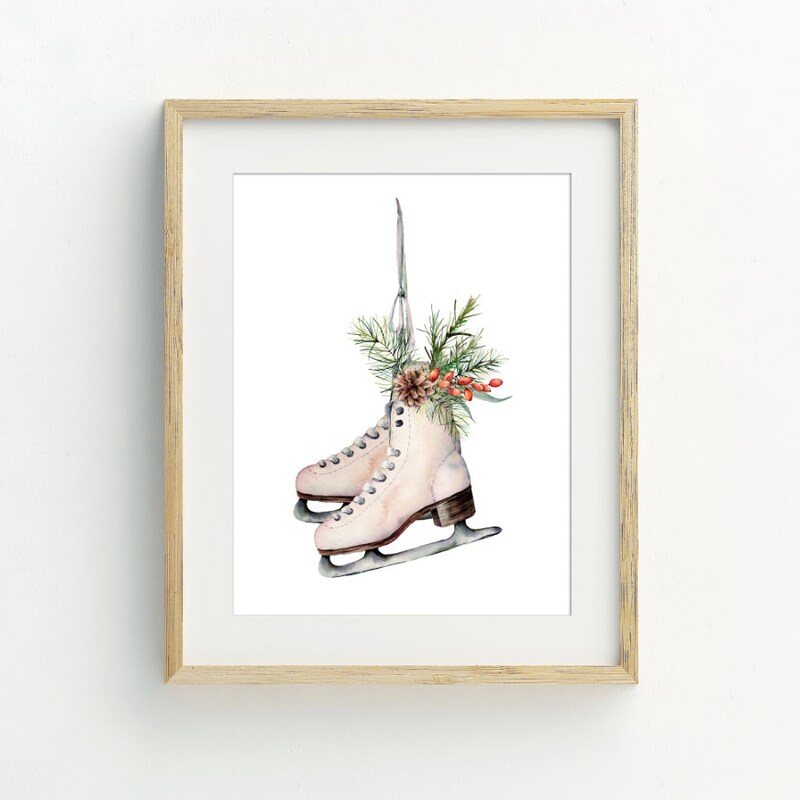 Ice Skating Print - Etsy