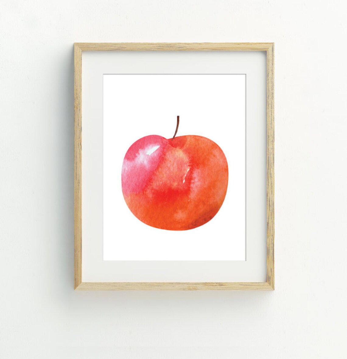 Apple Print Fruit Wall Decor Apple Watercolor Printable - Etsy