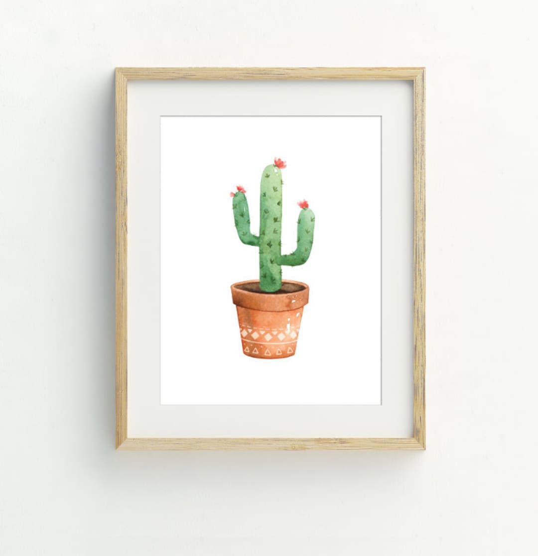 Cactus Print, Printable Cactus Art, Botanical Print, Cactus Poster ...