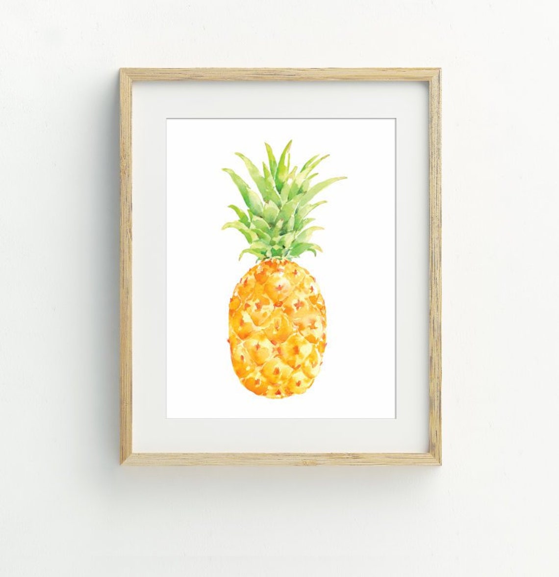 Pineapple Print, Pineapple Watercolor Printable, Kitchen Wall Art ...