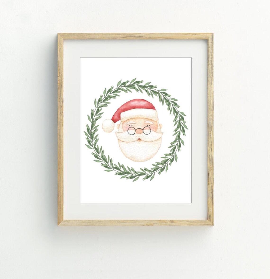 Santa Print Christmas Wall Art Santa Claus Printable Santa | Etsy