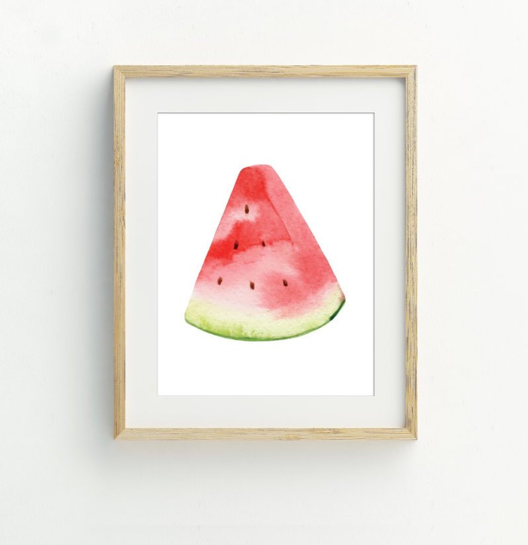 Watermelon Print, Kitchen Wall Art, Watermelon Printable Digital ...