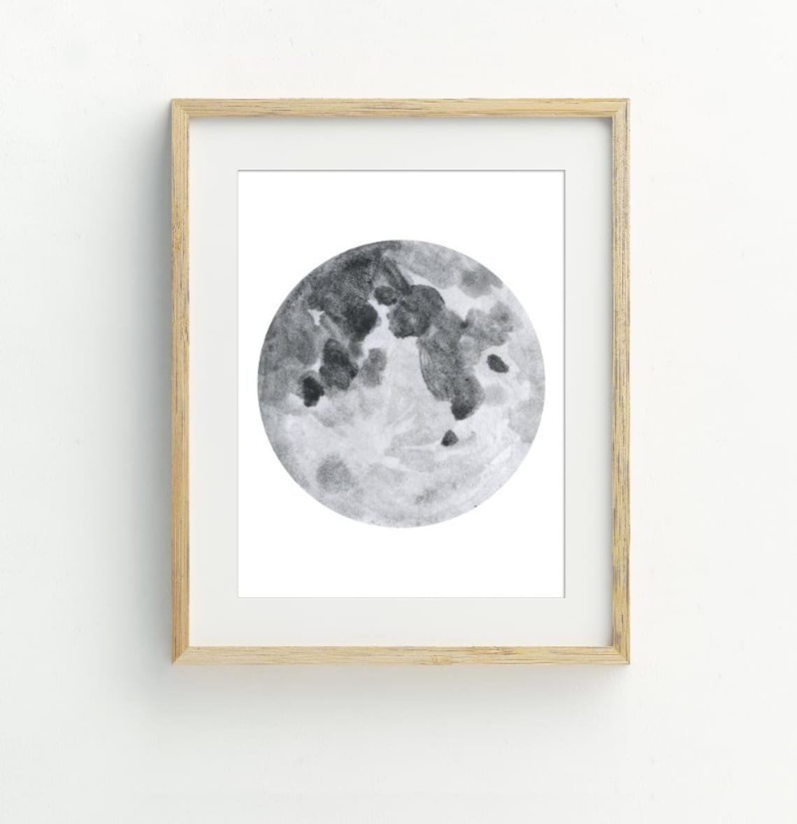 Moon Art Print Moon Wall Art Moon Printable Digital | Etsy