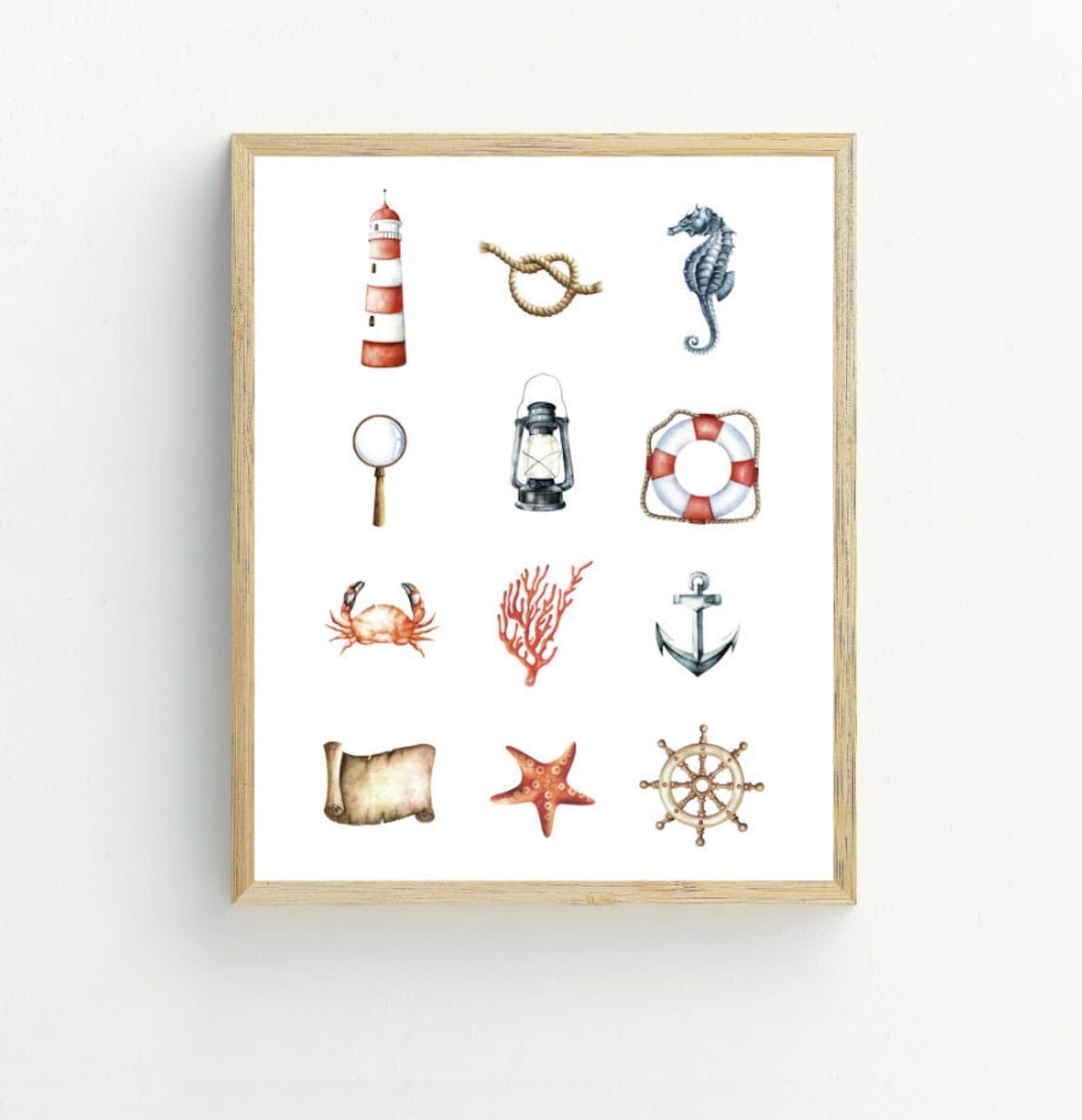 Nautical Print Nautical Wall Art Beach Decor Coastal Decor - Etsy