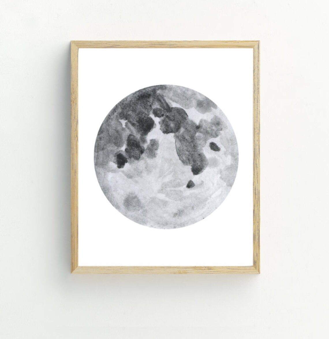 Moon Art Print Moon Wall Art Moon Printable Digital | Etsy