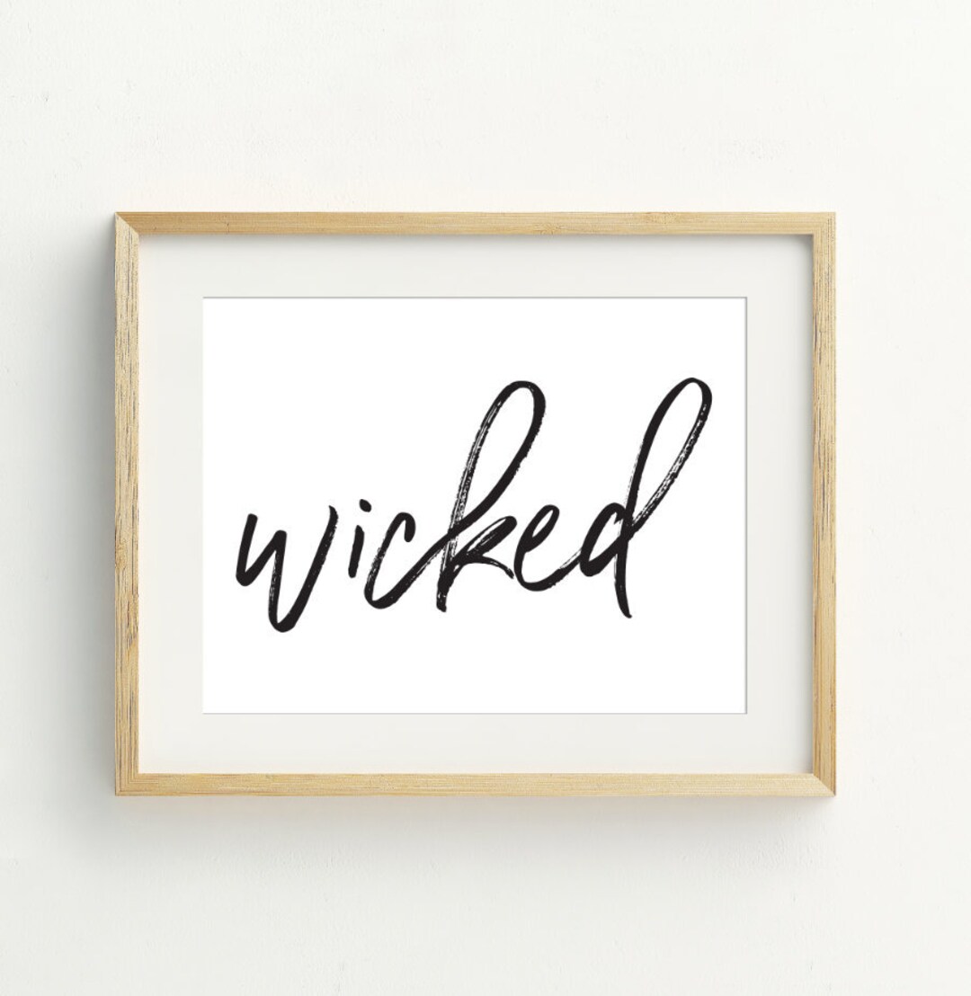 Wicked Print, Halloween Wall Art, Instant Download Printable Art, Witch ...