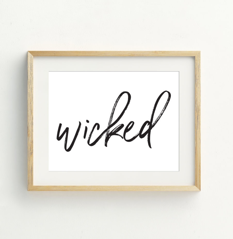 Wicked Print Halloween Wall Art Instant Download Printable - Etsy