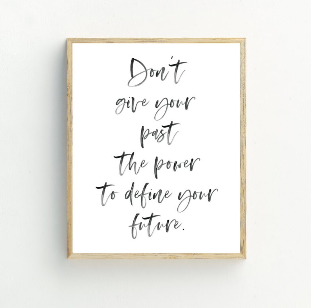 Motivational Print, Typography Printable Wall Art, Black and White ...