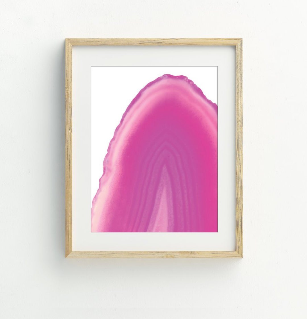 Pink Agate Print, Agate Printable Wall Art, Agate Poster, Minimalist ...
