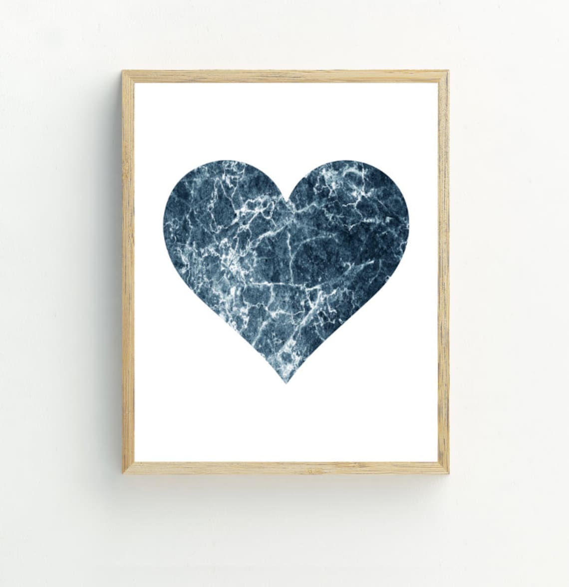 Blue Marble Heart Print Marble Wall Art Instant Download | Etsy
