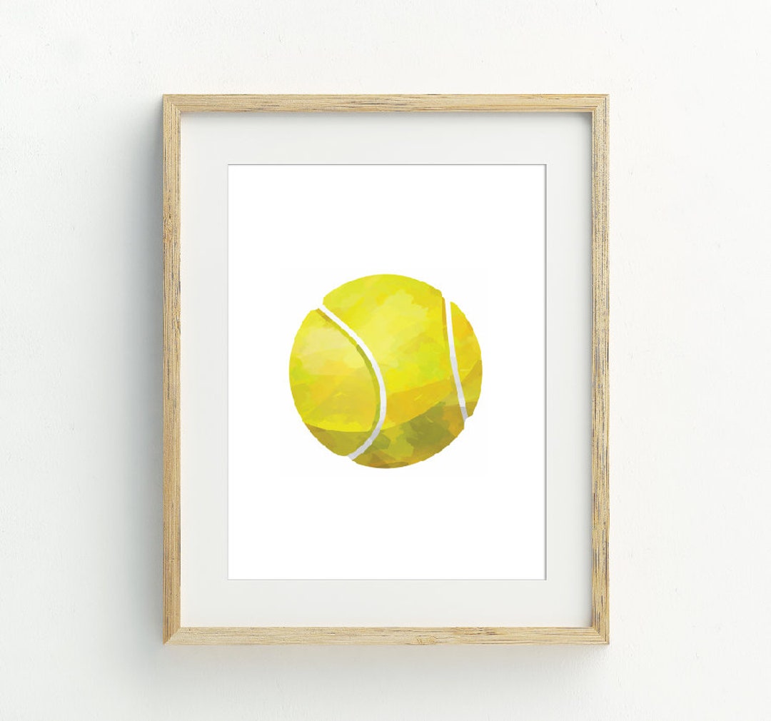 Tennis Ball Print, Sports Printable Wall Art, Boy Bedroom Decor ...