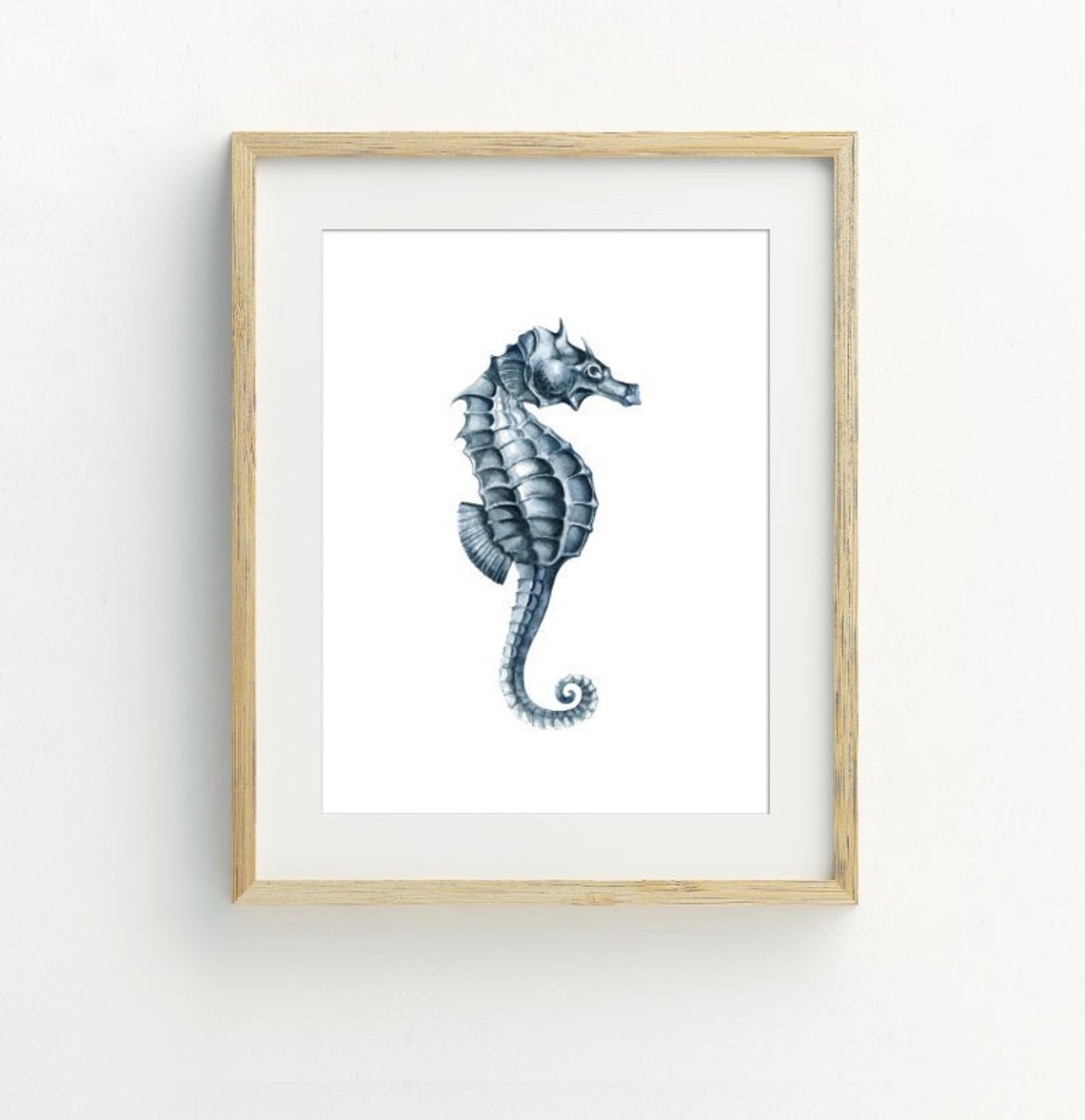 Seahorse Print Seahorse Printable Beach Decor Coastal Wall | Etsy