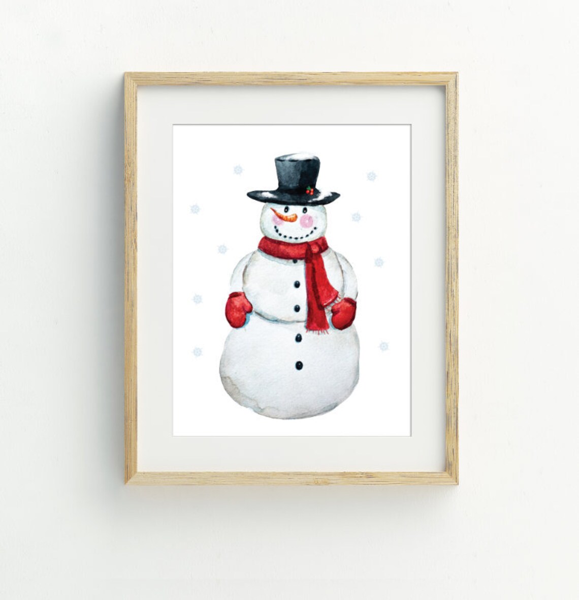 Snowman Print Christmas Printable Snowman Printable - Etsy