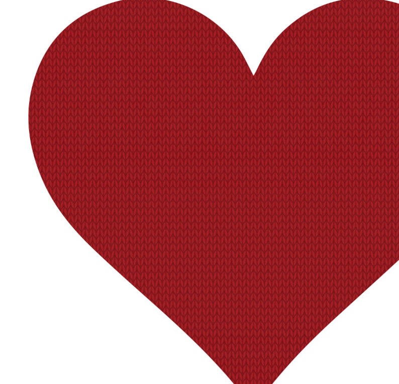 Red Heart Print Heart Printable Wall Art Valentines Day - Etsy