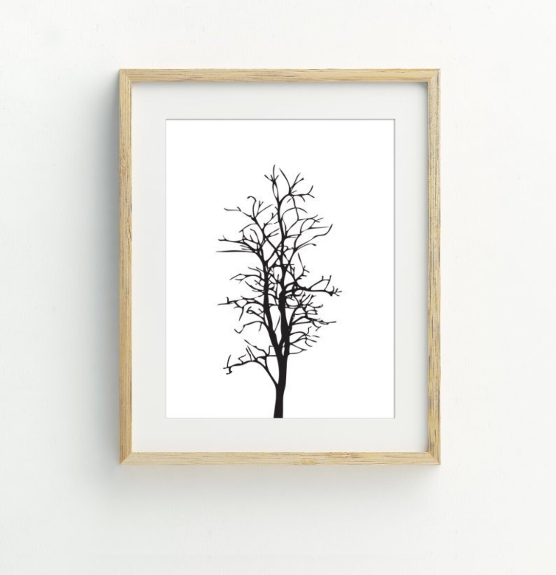 Tree Print Minimalist Tree Wall Decor Woodland Wall Art - Etsy
