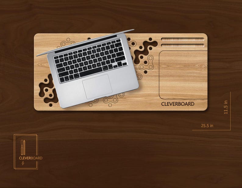 Laser Engraved Laptop Cooling Board: Vented Plywood Design - Etsy