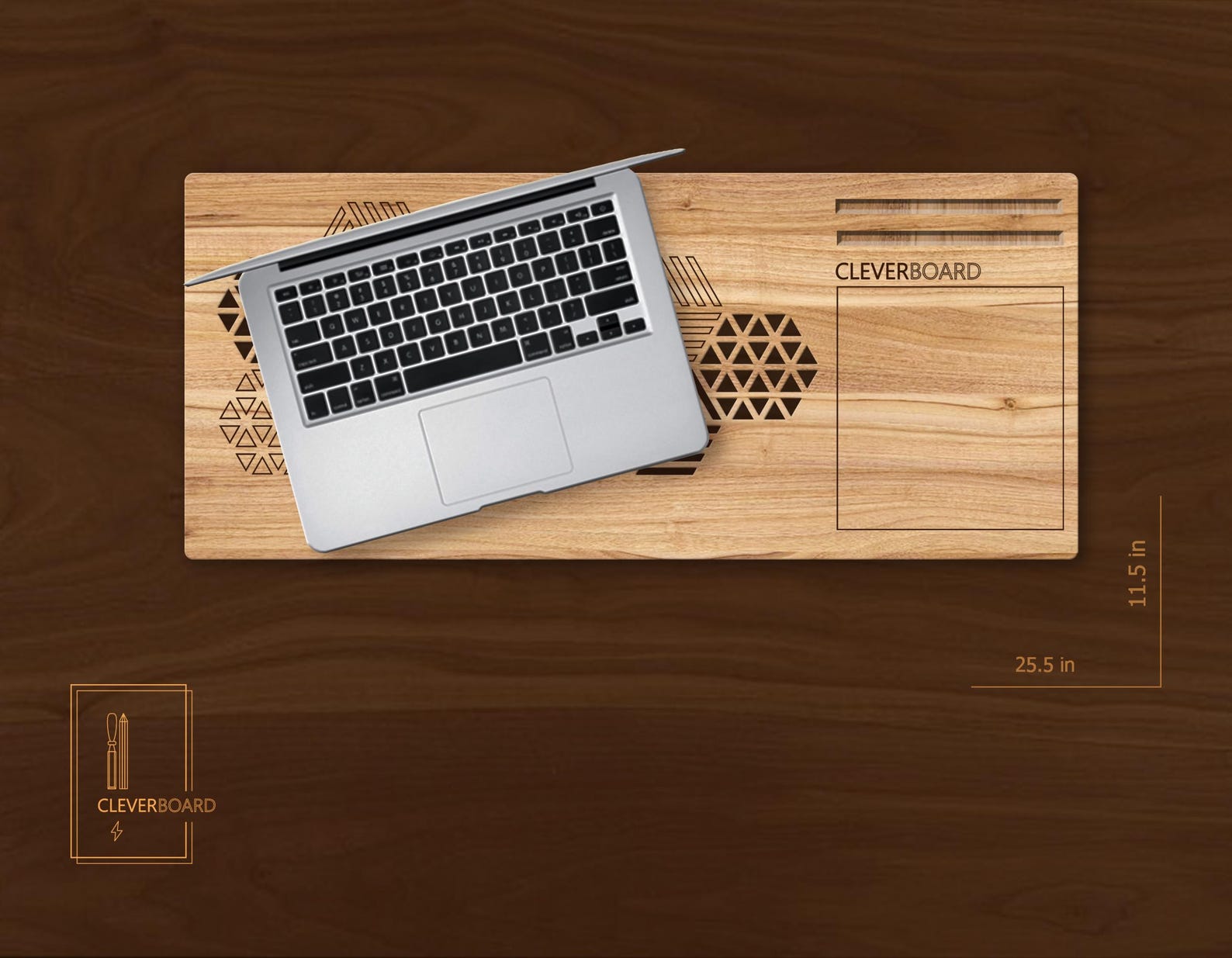 Wooden Laptop Lap Desk With Cooling Vents and Mouse Area - Etsy