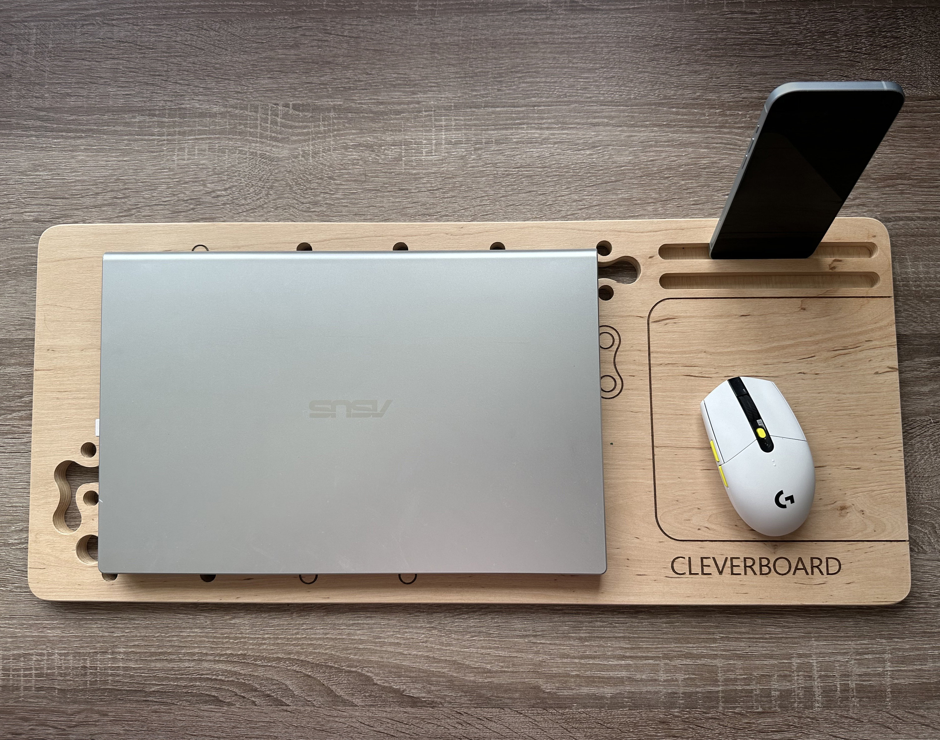 Laser Engraved Laptop Cooling Board: Vented Plywood Design - Etsy