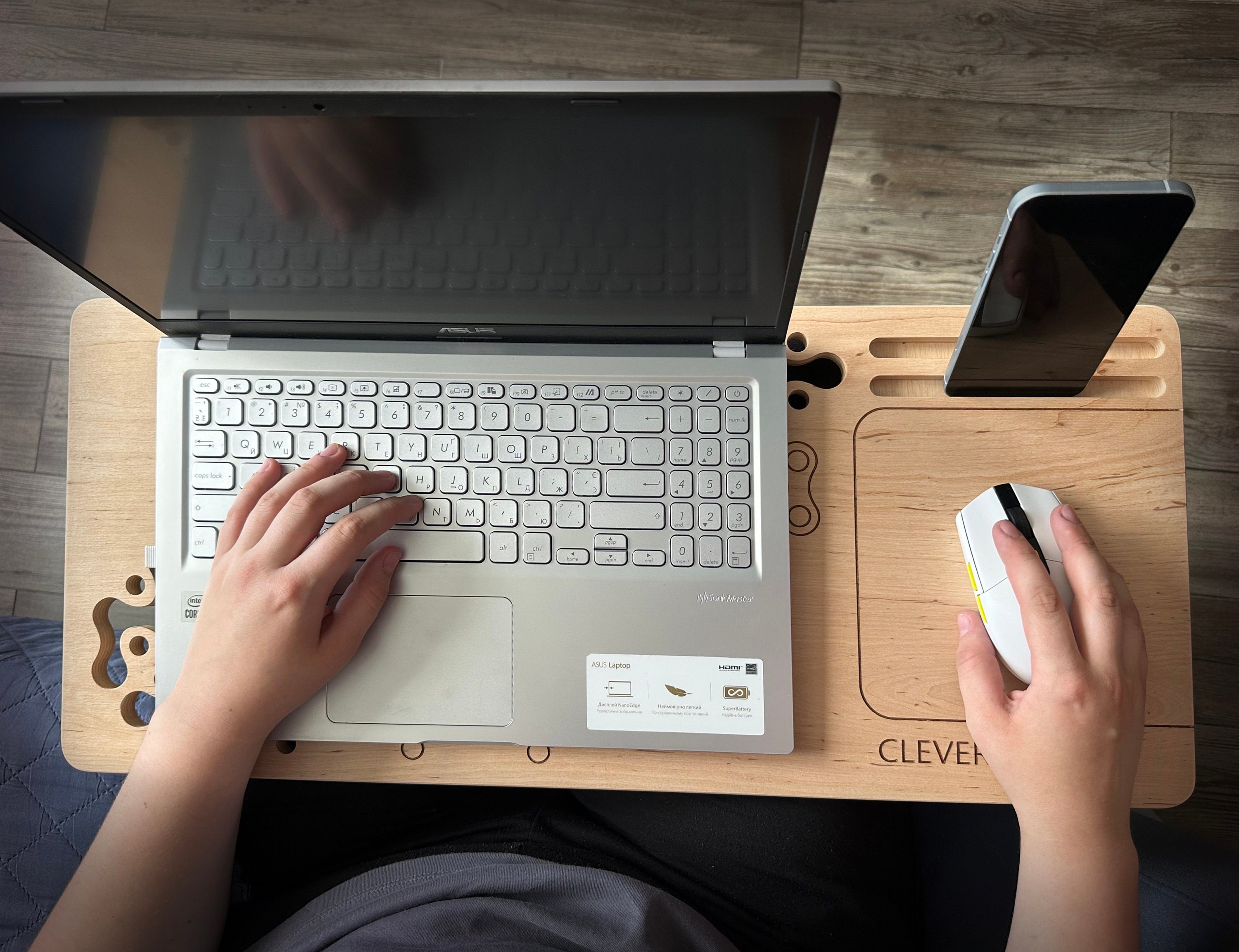 Laser Engraved Laptop Cooling Board: Vented Plywood Design - Etsy