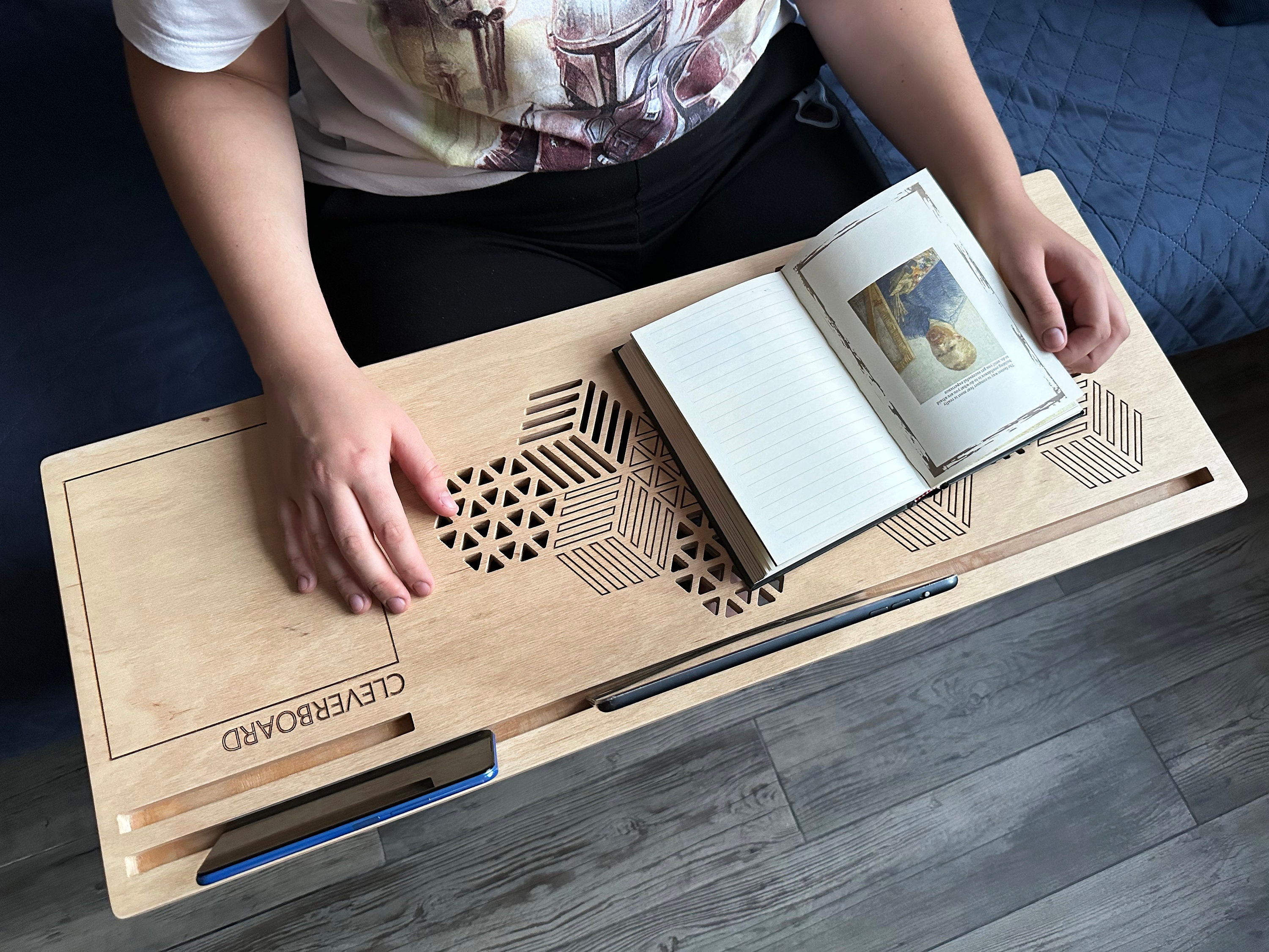 Personalized Wooden Lap Desk With Mouse Pad & Vents - Etsy