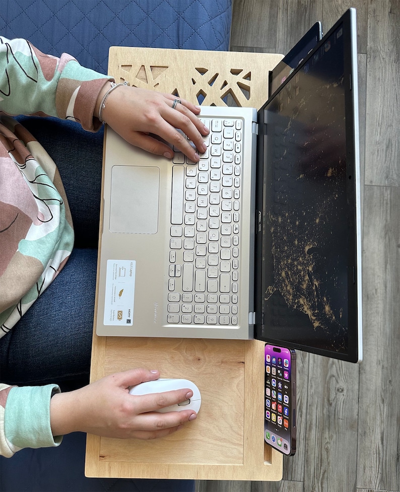 Handcrafted Wooden Lap Desk: Personalized Laptop Table - Etsy
